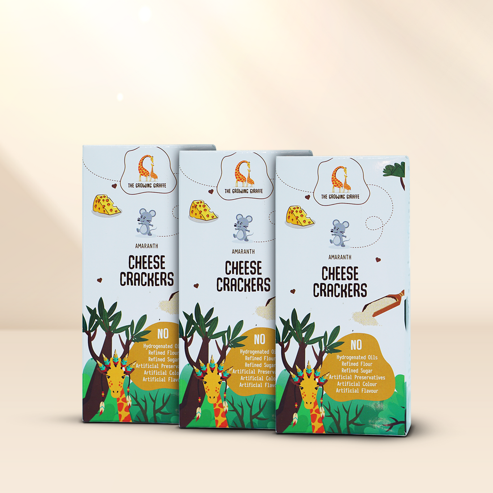 Cheese Amaranth Crackers (Pack of 3) – The Growing Giraffe