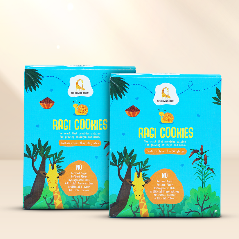 Ragi Cookies (160 GMS) (Pack of 2) – The Growing Giraffe